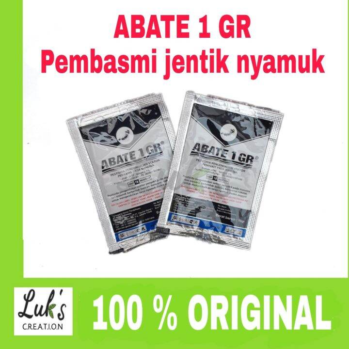 Abate 1 GR pembasmi jentik nyamuk demam berdarah sachet 10 gram ...