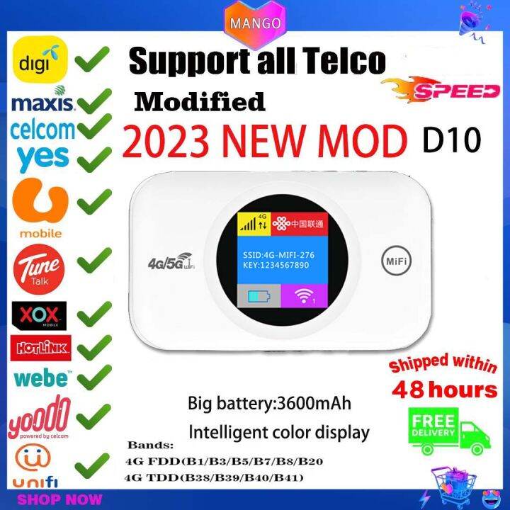 (Modified LTE Wifi)4G Wifi Router LTE D10 Wireless Mini Mobile Wifi ...