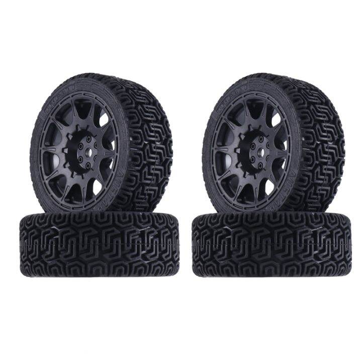 68mm 1/10 RC Car Tires on Road Touring Drift Car Tyre Wheels for Tamiya ...