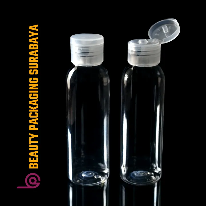 [100 PCS] Botol PET 100ml BR bening tutup fliptop | Lazada Indonesia