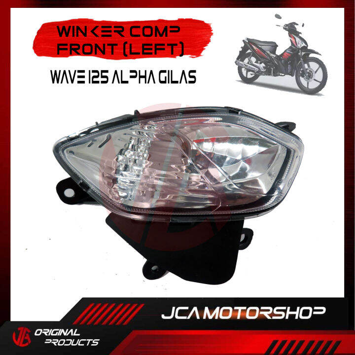 ORIGINAL HONDA FRONT WINKER COMP (LEFT) FOR WAVE 125 ALPHA GILAS ...