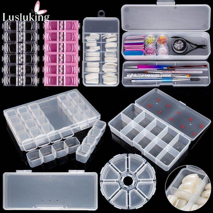 Storage Case Container Organizer Empty Box False Tips Glitter ...