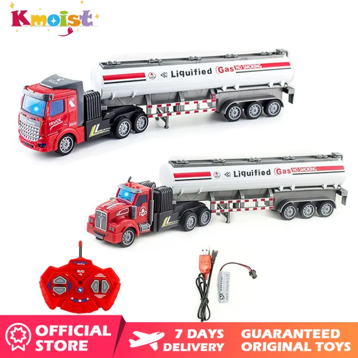 Kmoist 1:48 Four-Way Die-Cast รถบรรทุกของเล่นรีโมทคอนโทรล Heavy-รถบรรทุกงานหนัก Semi-Trailer ...