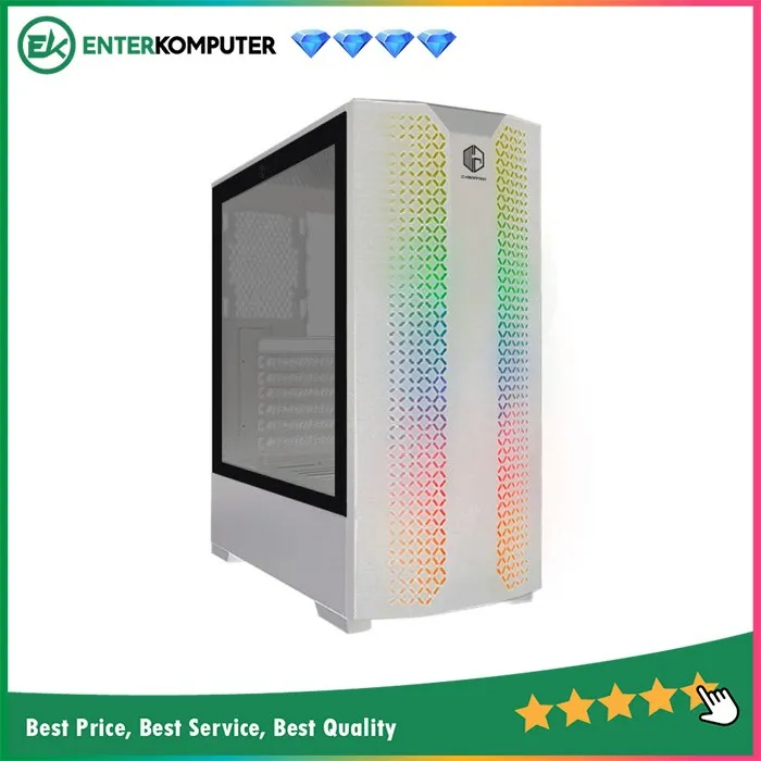 Casing CUBE GAMING FRESNO WHITE - ATX / Casing PC Gaming | Lazada Indonesia