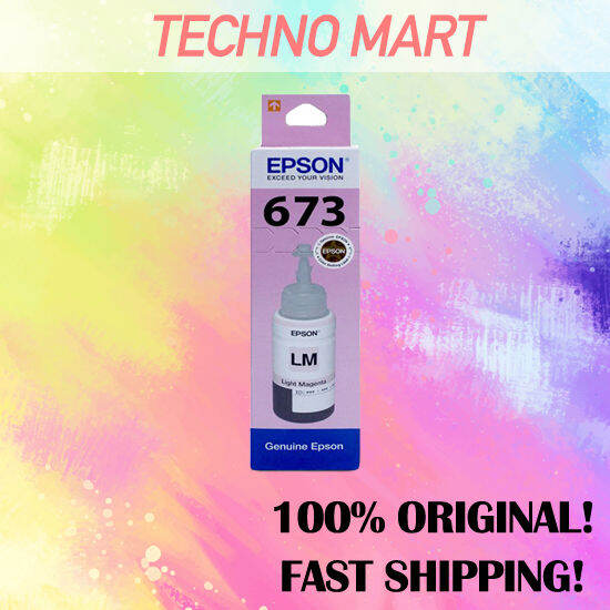 [Local Stock] Original Epson 673 Black Cyan Magenta Yellow Light Cyan ...
