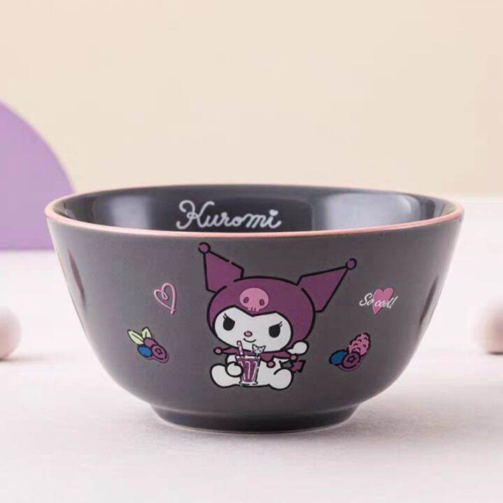 Kuromi Original Sanrio Mangkuk Porselen 250ml 12cm Sup Keramik Nasi ...