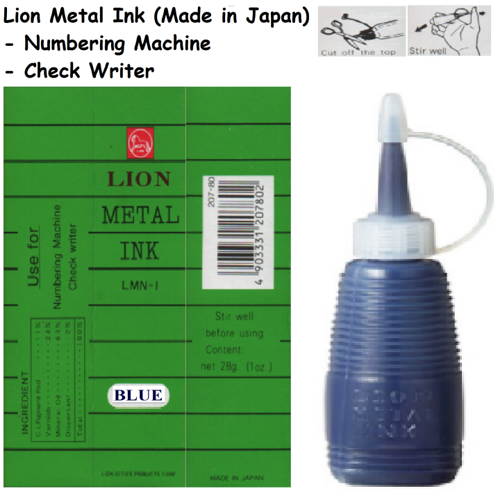 Lion Metal Ink Blue Color (Made in Japan) | Lazada