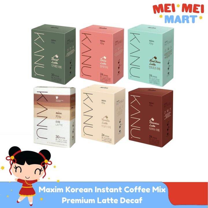 {cod} Maxim Korean Instant Coffee Mix Premium Latte Decaf Kanu Line ...