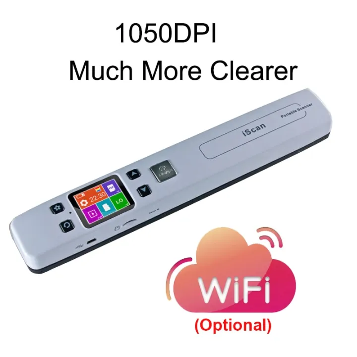 Scanner Document A4 Portable Handheld Mini Scanner Wireless Book ...