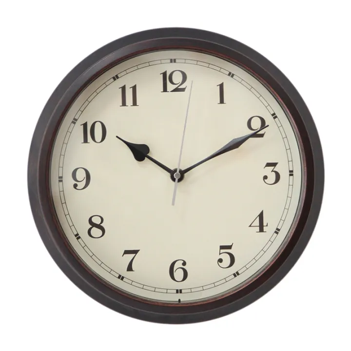 11 Inch Vintage Clock Retro Wall Clock Decorative Wall Clock Round Easy ...