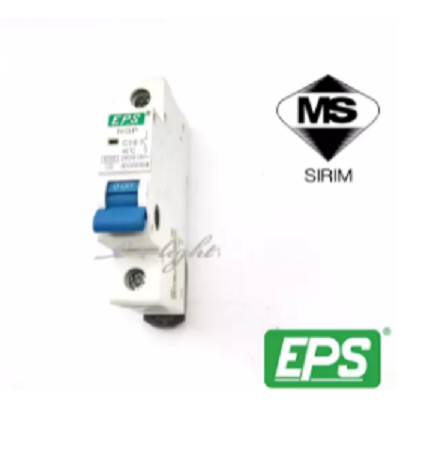 EPS MCB 16A 1 POLE (6KA) Miniature Circuit Breaker (SIRIM) | Lazada