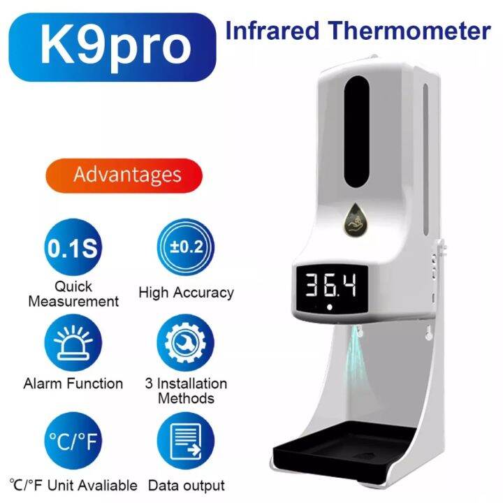 K9PRO 2IN1 Temperature Scanner With Alcohol Dispenser FREE Tripod Non ...