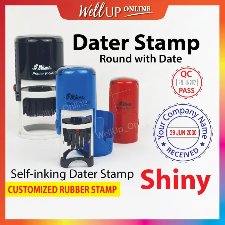 Shiny - R series (Round) with Date (Chop) Dater Rubber Stamp R-517D/R-524D/R-532D/R542-T12 | Lazada