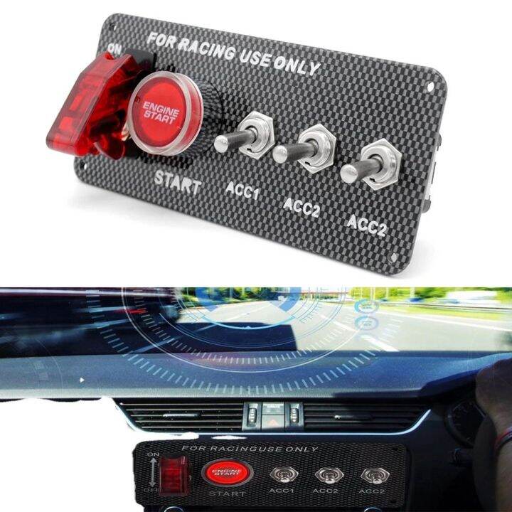 LAMUSE Carbon Fiber Panel Engine Start Car Accessory Racing Vehicle For ...