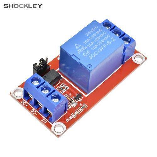Shockley DC 24V 1 channel relay module with optocoupler H/L level ...