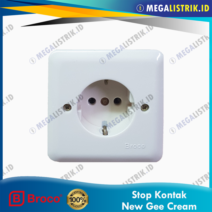 BROCO STOP KONTAK ARDE NEW GEE INBOW CREAM 5511U / SOCKET OUTLET UREA IB KREM 5511 | Lazada ...
