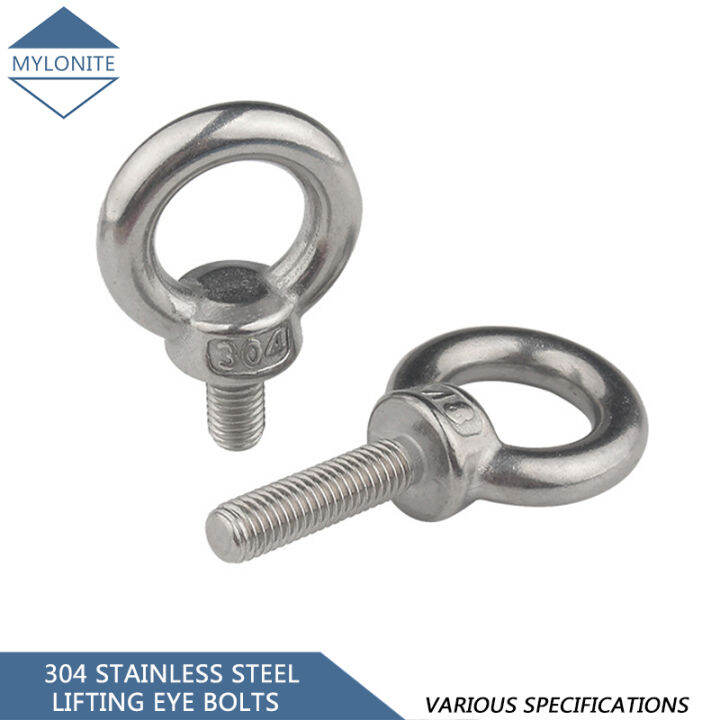 Ready Stock 304 Stainless Steel Lifting Eye Bolt M3 M4 M5 M6 M8 M10 ...
