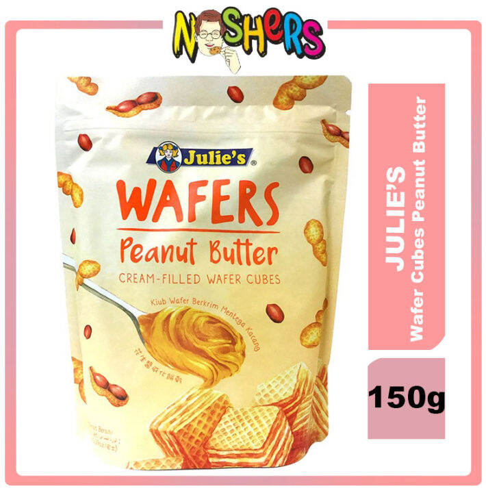 Noshers Julie's Wafers Peanut Butter Cream-Filled Wafer Cubes Wafer ...