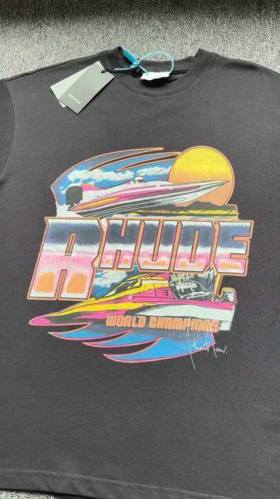 Embode SPEEDBOAT สีดำวินเทจเสื้อยืดผู้ชายผู้หญิง1:1ที่มีคุณภาพสูงขนาด ...