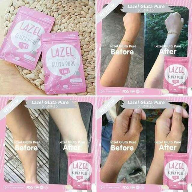 Lazel Gluta Pure Original Collagen Made in Thailand 2in1 30 softgels ...