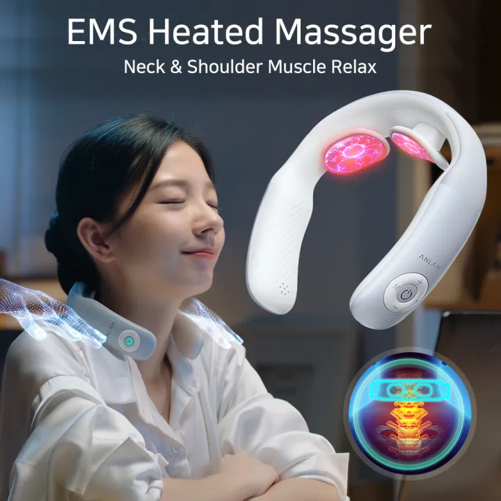 ANLAN Smart Neck Massager Shoulder Massage Electric Pulse Cervical ...