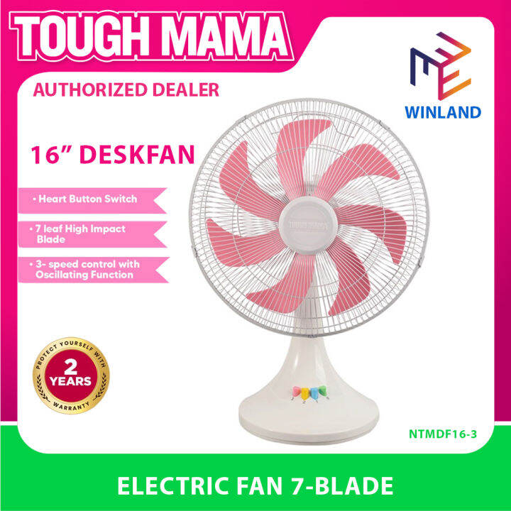 TOUGH MAMA by Winland 16inches Luv Desk Fan / Electric Fan 7-Blade ...