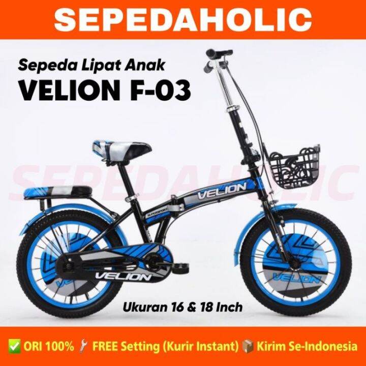 Sepeda Lipat Anak VELION F 03 / F 05 Ukuran 16 & 18 Inch Keranjang ...