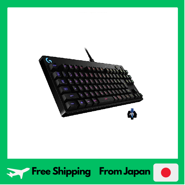Logitech G PRO Gaming Keyboard Tenkeyless GX Switch Clicky Wired ...