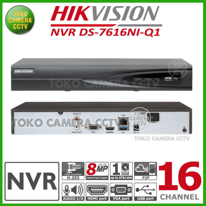 NVR HIKVISION 16 CHANNEL DS-7616NI-Q1 | Lazada Indonesia