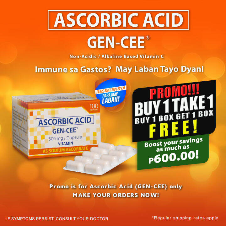 Gen-Cee Capsule (Ascorbic Acid as Sodium Ascorbate) Buy 1 Box get 1 box ...