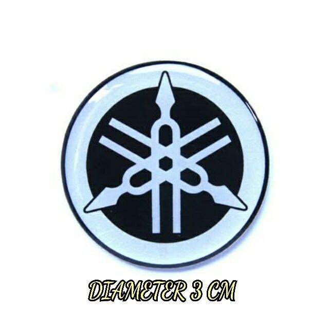 stiker sticker MOTOR timbul resin emblem logo YAMAHA stiker yamaha 3 cm ...