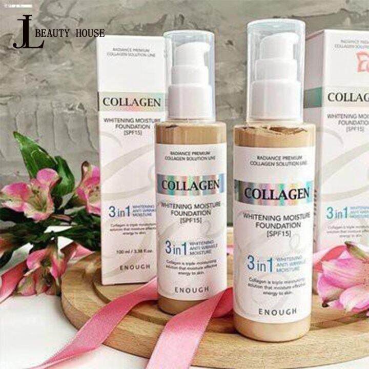 3IN1 ENOUGH COLLAGEN WHITENING MOISTURE FOUNDATION SPF15 | Lazada PH