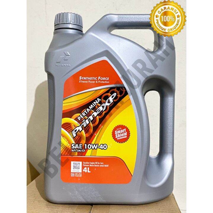Oli PRIMA XP SAE 10w-40 Galon / 4 Liter 100% ASLI | Lazada Indonesia