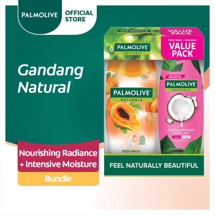 Palmolive Naturals Body Wash 200ml + Shampoo 180ml White + Papaya ...