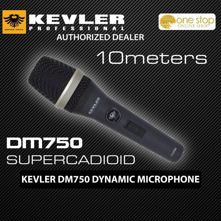 Kevler Original DM750 Precision Crafted Dynamic Microphone Mic with 10 ...