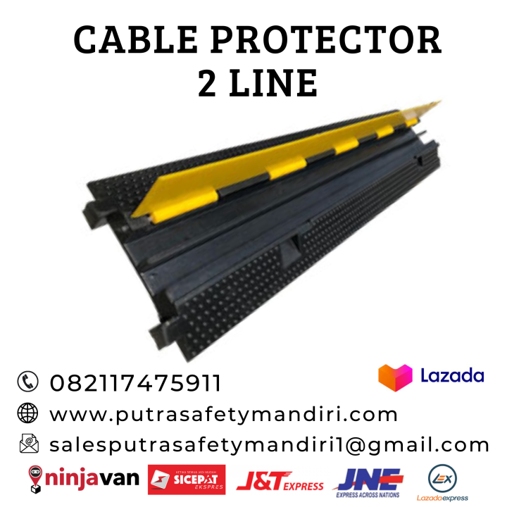 CABLE PROTECTOR SAFETY 2 LINE 100 CM POLISI TIDUR PELINDUNG KABEL ...