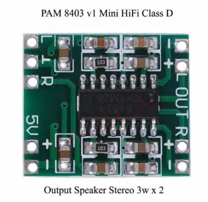 Modul amplifier mini PAM 8403 Hifi class D 3x2 watt stereo | Lazada ...