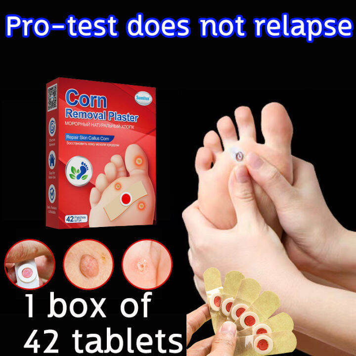 Pro-test does not relapse 42Pcs Feet Corns Warts Removal Patch Pain ...