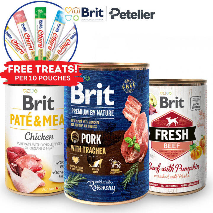 Brit Wet Dog Food Fresh/Pate/Monoprotein/Premium by Nature 400g Can ...