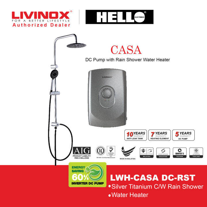 Livinox Water Heater Casa-Series LWH-CASA DC-RST | Lazada