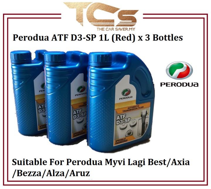 Perodua ATF D3-SP 1L (Red) x 3 Bottles | Lazada