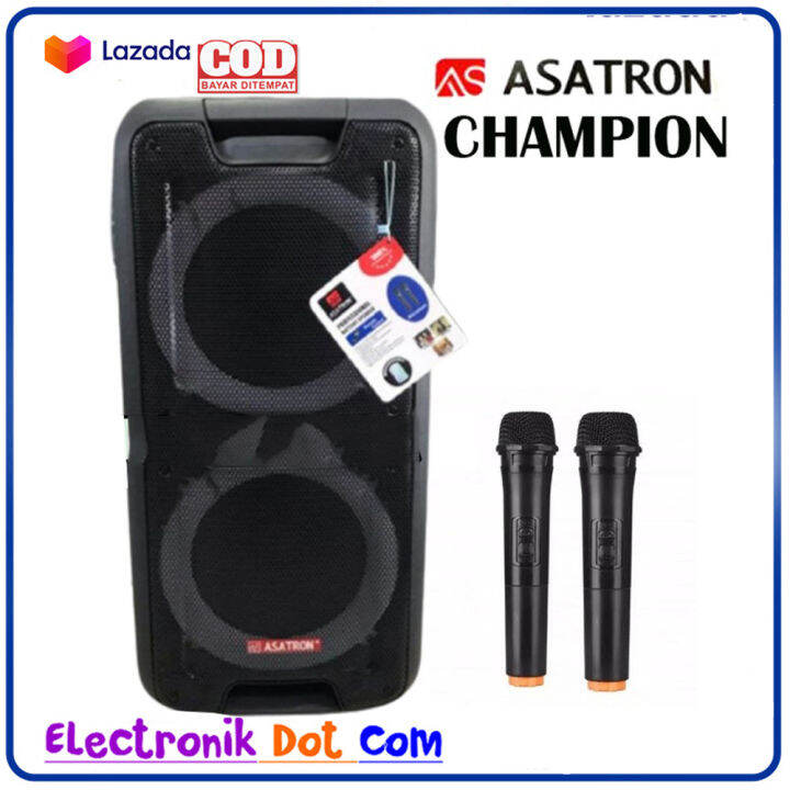SPEAKER BLUETOOTH ASATRON CHAMPION 10 X 2 inch - FREE 2 MIC | Lazada ...
