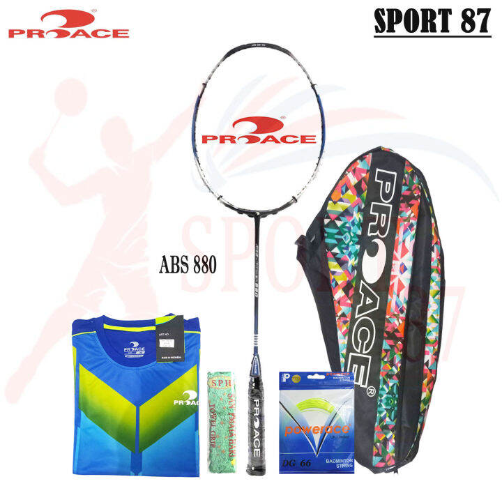 Raket Badminton Pro Ace ABS 880 Bonus Komplit Raket Pro Ace ABS 880 ...
