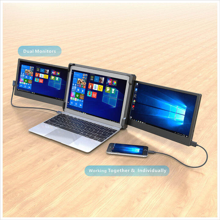 [echosns Store] OFIYAA P2 12'' Portable Laptop Screen Extender Monitor Extender Dual Screen FHD ...