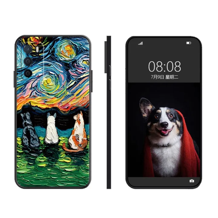 Infinix Note 8 Case Silicone Soft Rubber Painted Case Oil Painting ...