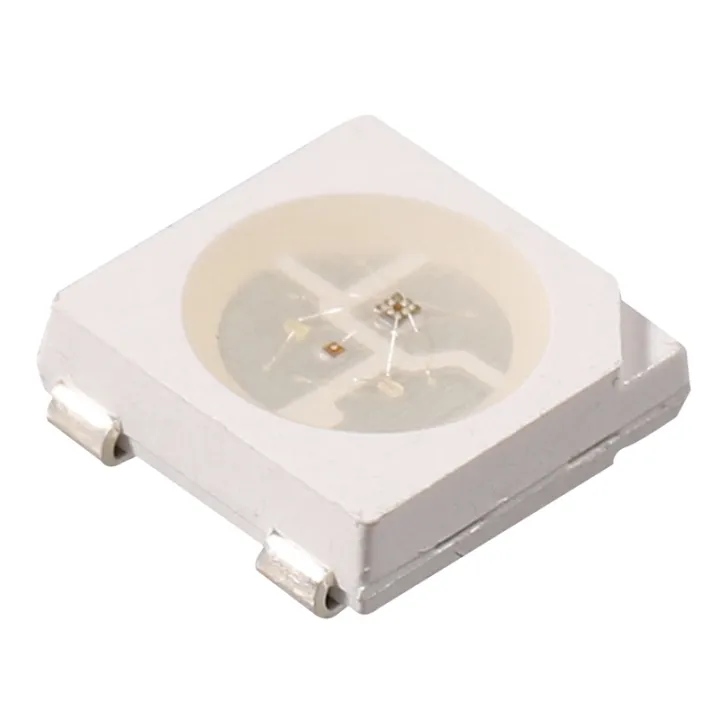 100PCS WS2812B RGB LED Chip 5050SMD White PCB WS2812 Individually ...