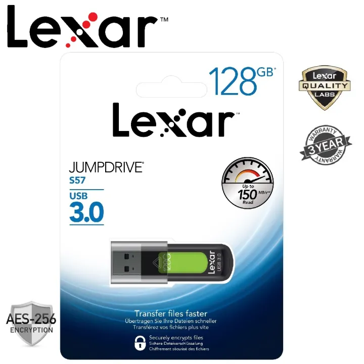 Lexar 128GB S57 JumpDrive USB3.0 (130MB/s) | Lazada.co.th