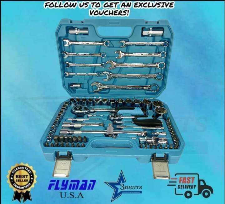 Flyman USA 82 Pcs.1/2 + 1/4 Drive Socket Set | Lazada PH
