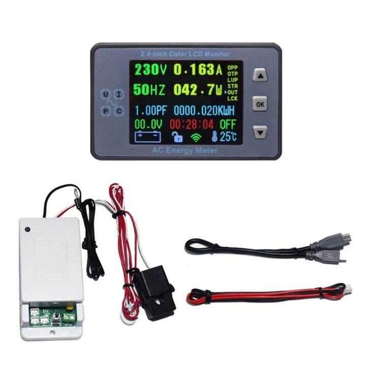 2.4 Inch Wireless Voltage Meter+Measuring Box AC100A Voltmeter Car ...