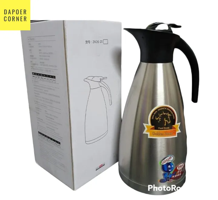 TERMOS AIR PANAS 2 LITER STAINLESS STELL / TERMOS VACUM 2 LITER ...